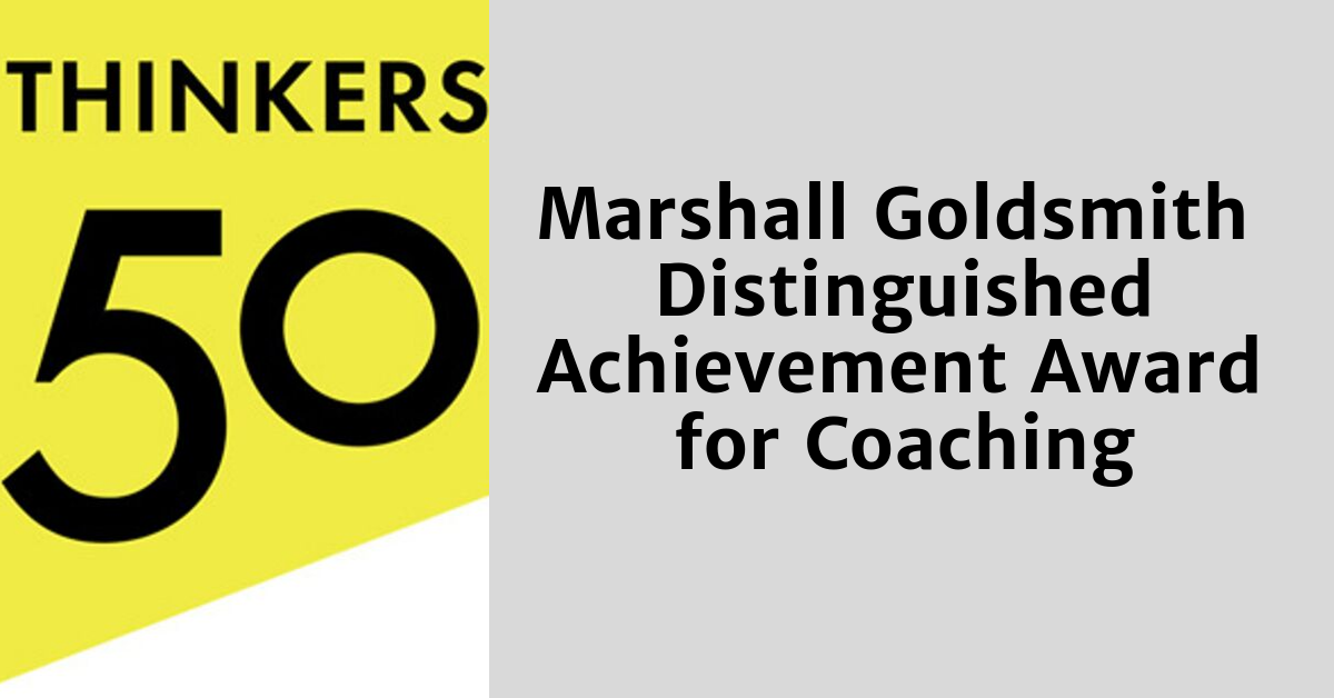 Thinkers50: Marshall Goldsmith Coaching-Award